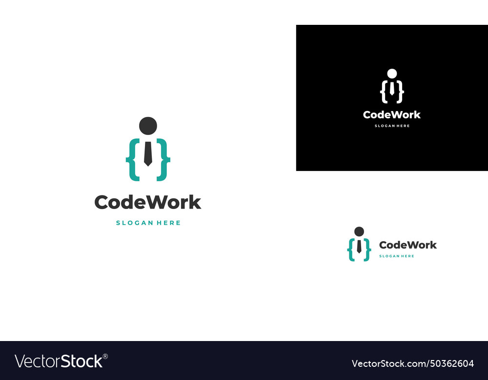 Coding development logo code people Royalty Free Vector
