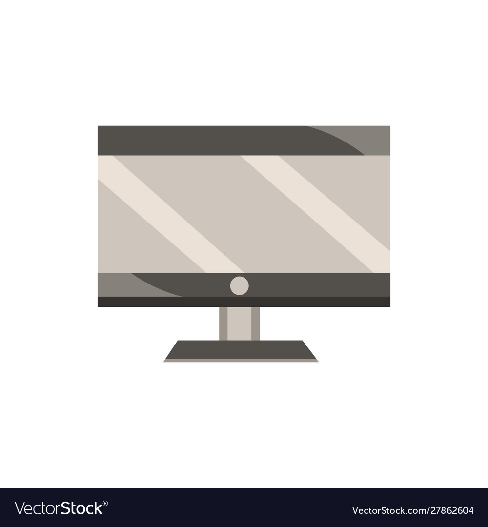 Computer monitor office work business equipment Vector Image