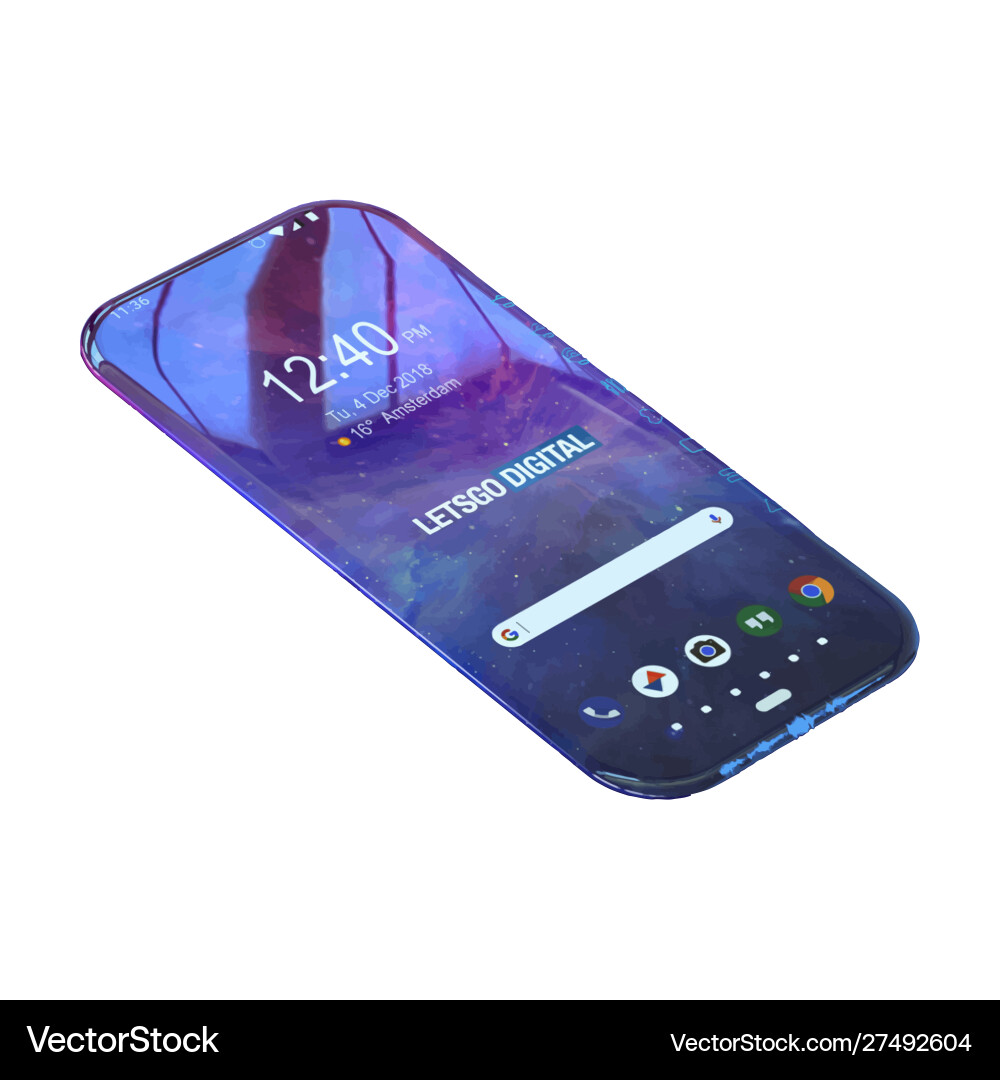 Image a smartphone on a white background Vector Image