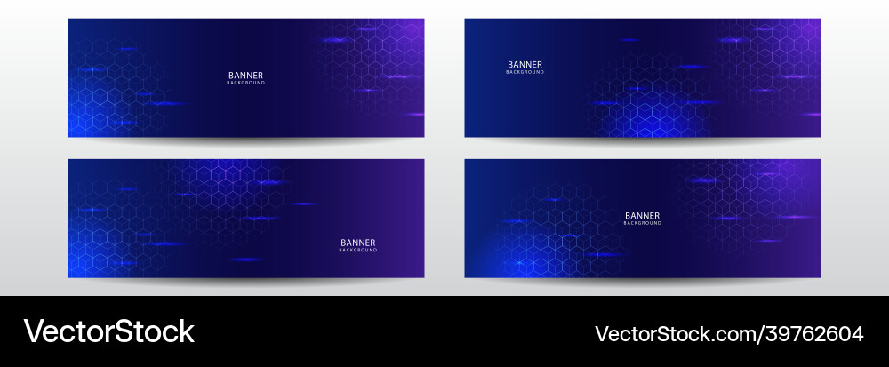 Modern futuristic technology banner blue abstract Vector Image