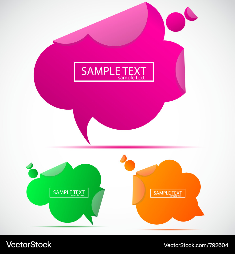 Paper cloud bubble for speech Royalty Free Vector Image