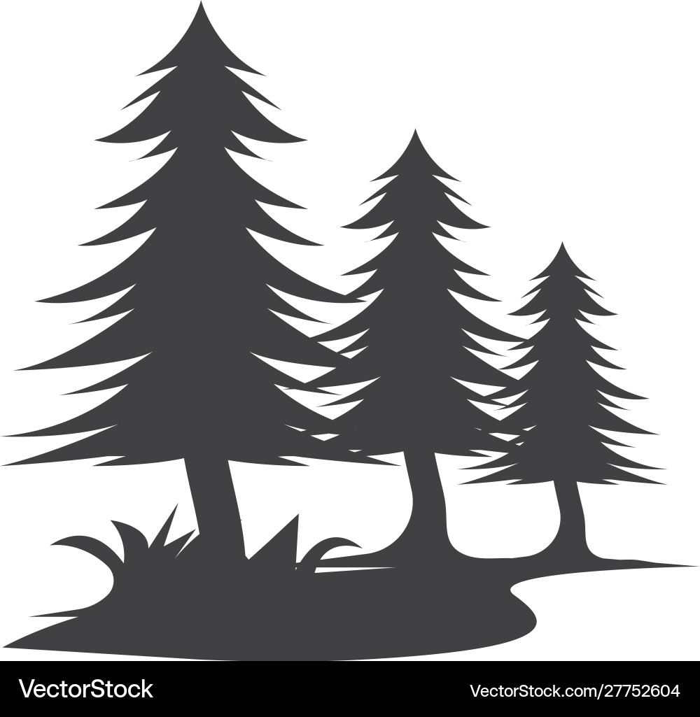 Pines tree design Royalty Free Vector Image - VectorStock