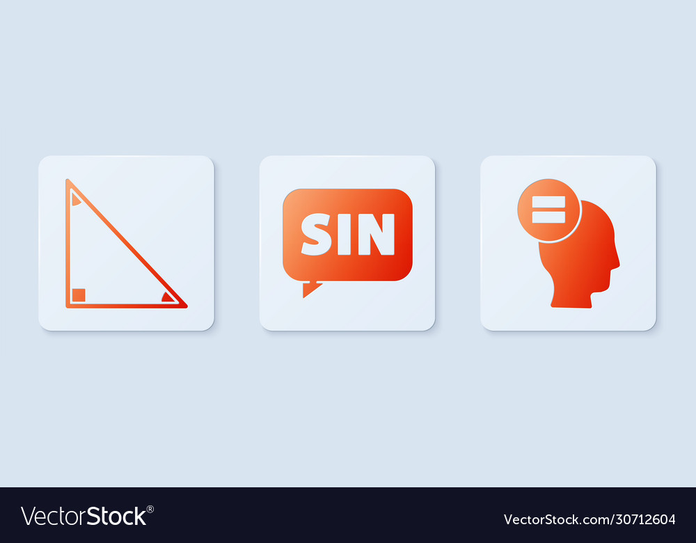 Set mathematics function sine triangle math Vector Image