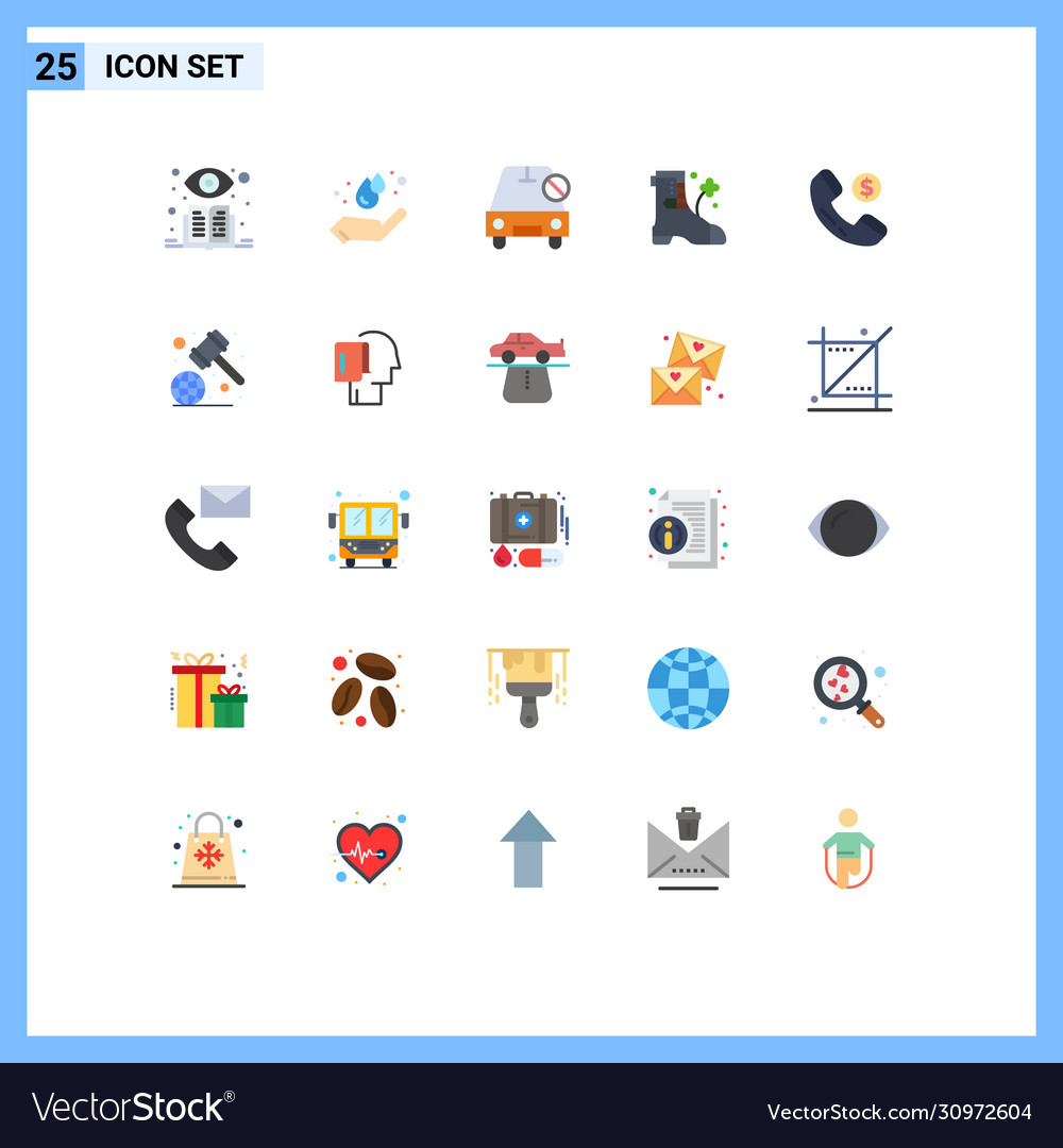 Stock icon pack 25 line signs and symbols for Vector Image