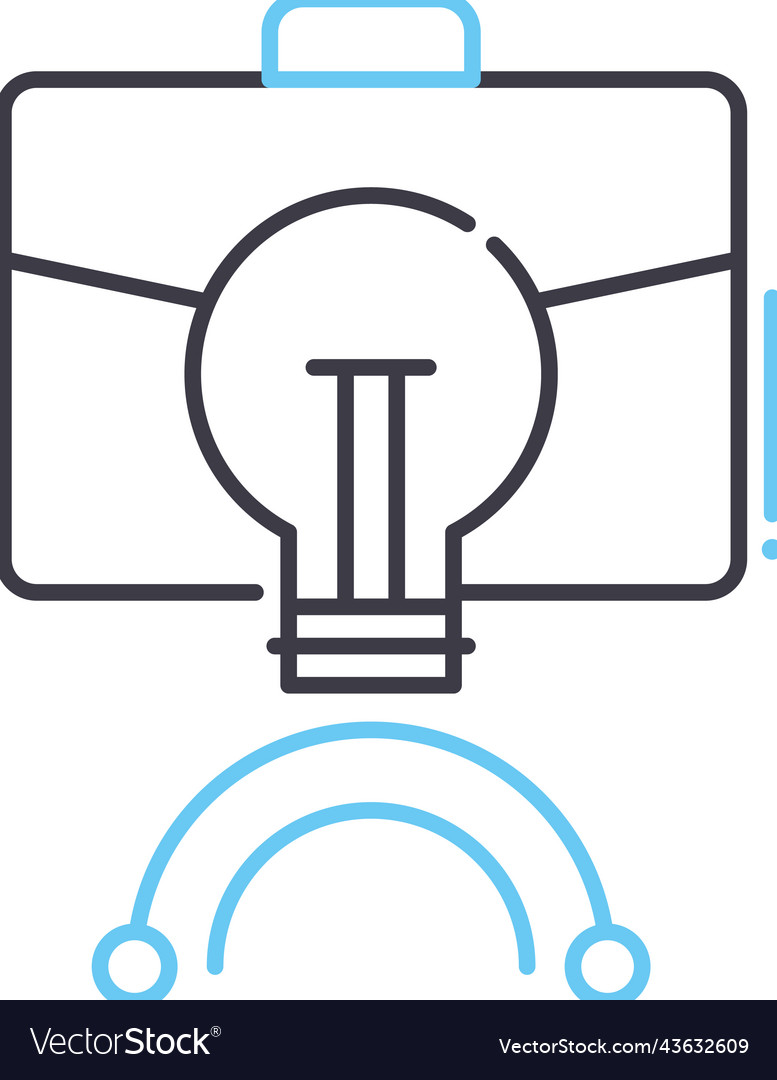 Business solution line icon outline symbol Vector Image Business solution line icon outline symbol Vector Image