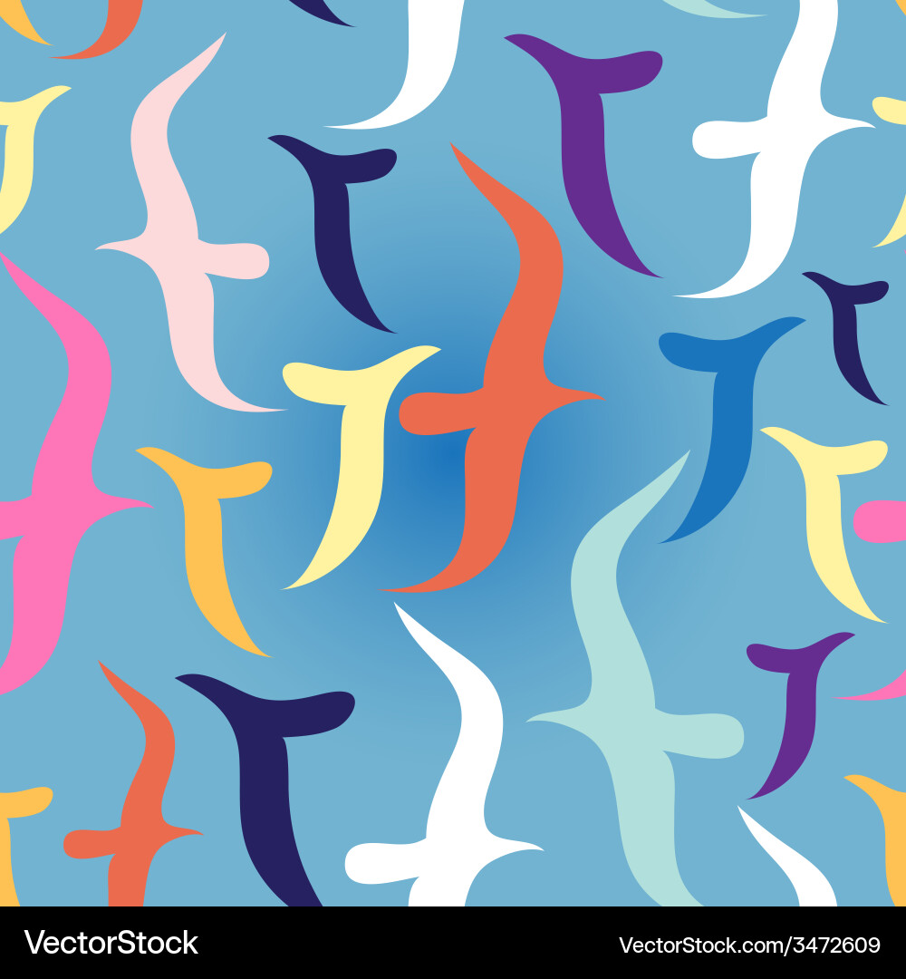 Design pattern seagull Royalty Free Vector Image