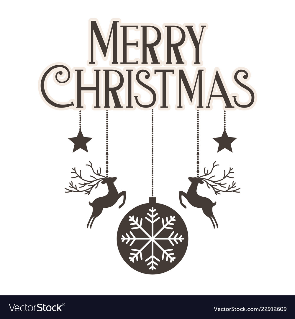 Merry christmas decoration Royalty Free Vector Image