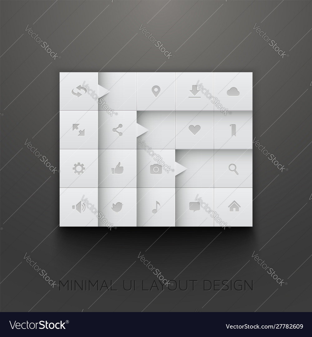 Minimal Ui Layout Design Royalty Free Vector Image
