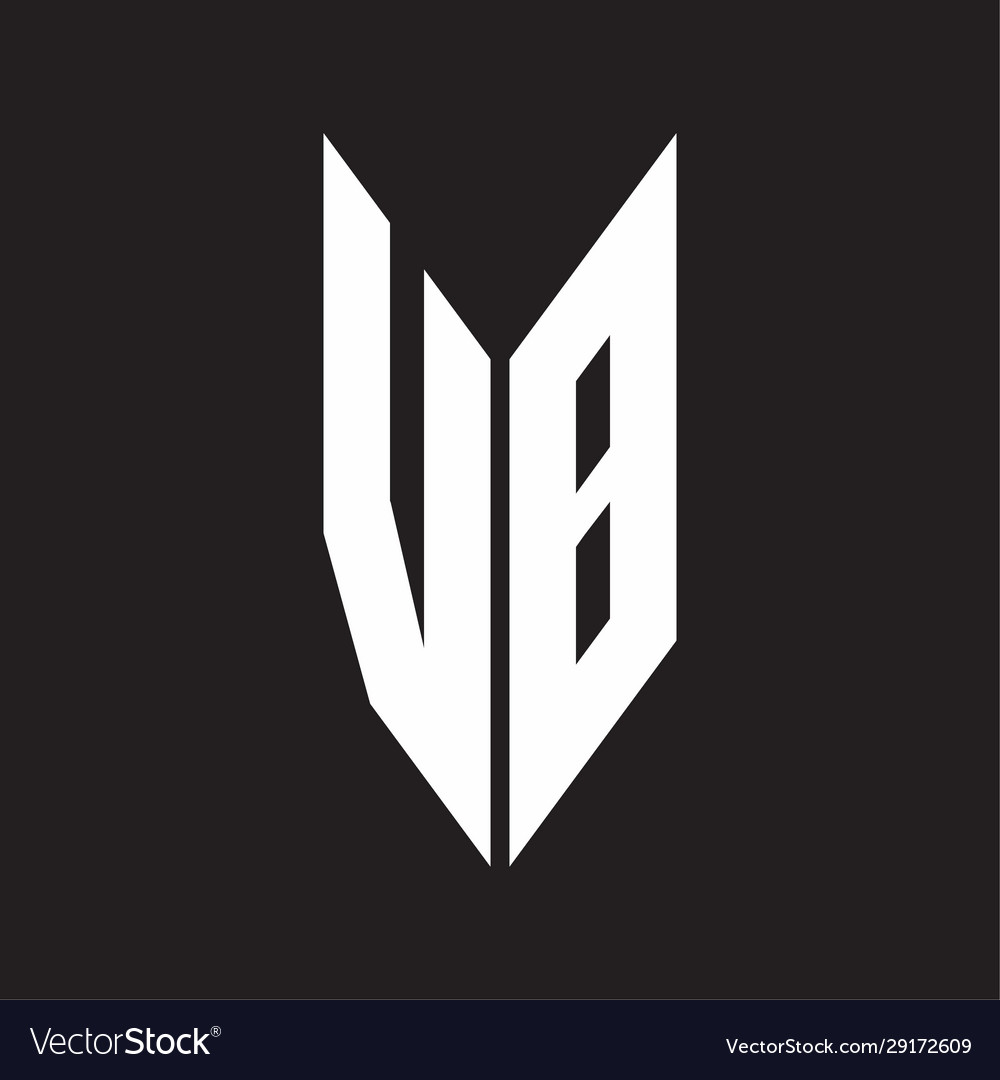 Vb logo monogram with emblem style isolated Vector Image