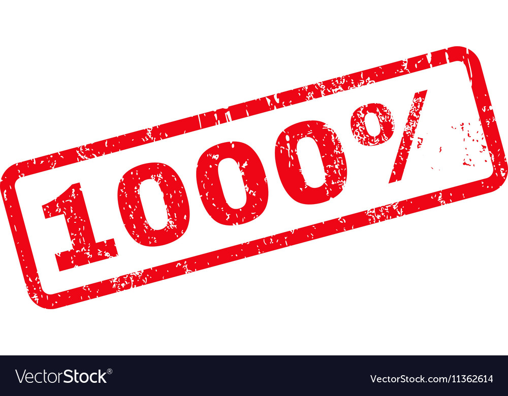 1000 Percent Text Rubber Stamp Royalty Free Vector Image