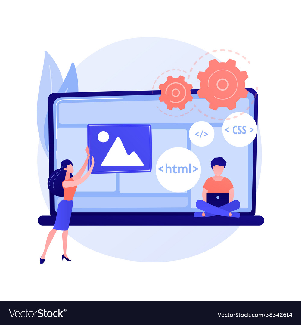 Computer programmeing concept metaphor Royalty Free Vector
