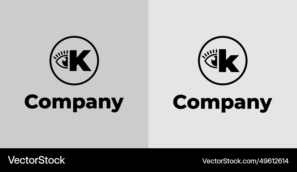 Letter k vision logo suitable for business Vector Image