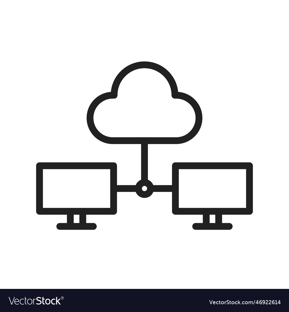 Shared cloud icon image suitable Royalty Free Vector Image