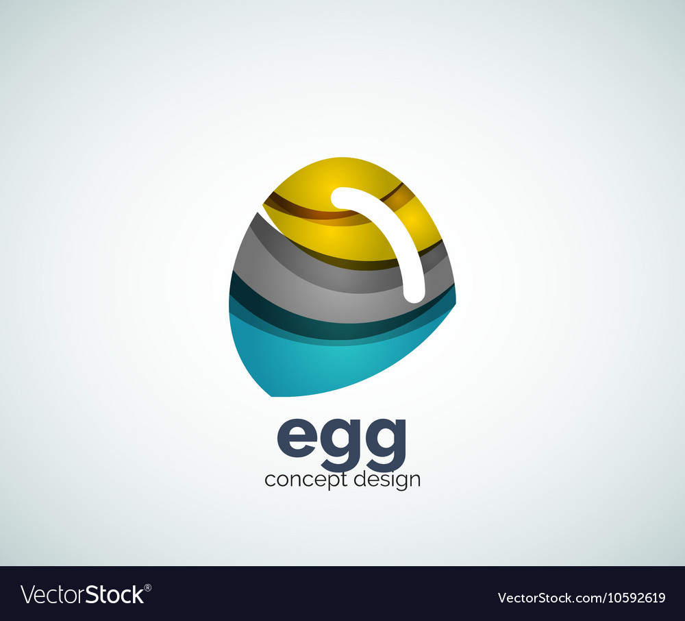 Egg logo template Royalty Free Vector Image - VectorStock