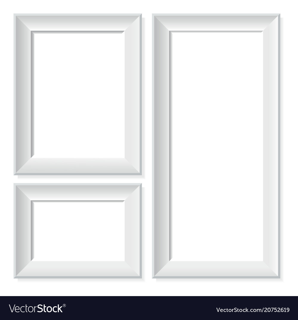 White frames Royalty Free Vector Image - VectorStock