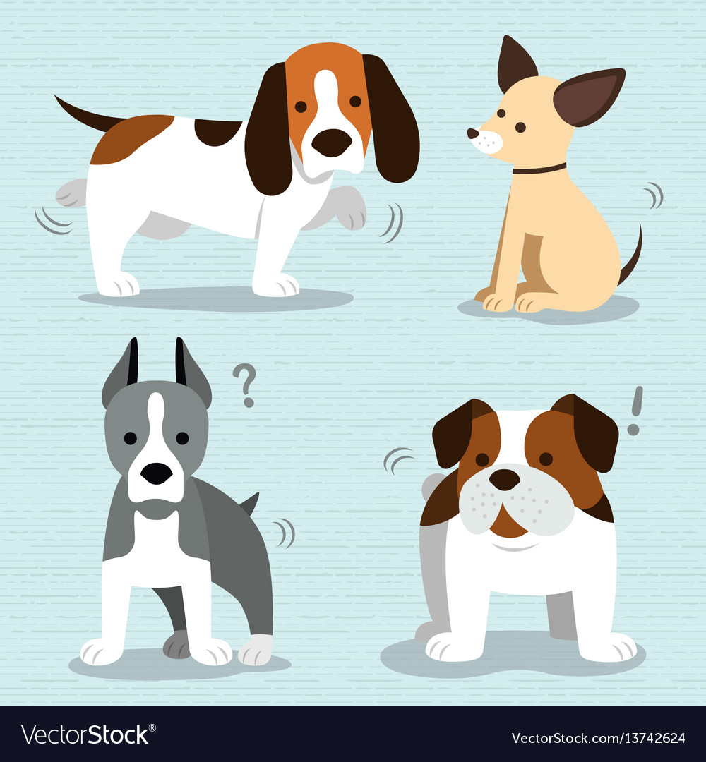 Cute dogs breed Royalty Free Vector Image - VectorStock