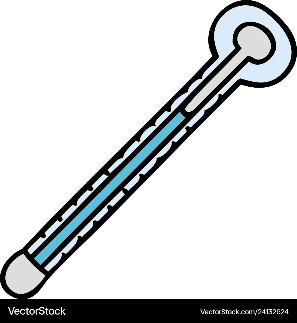 Quirky hand drawn cartoon thermometer Royalty Free Vector