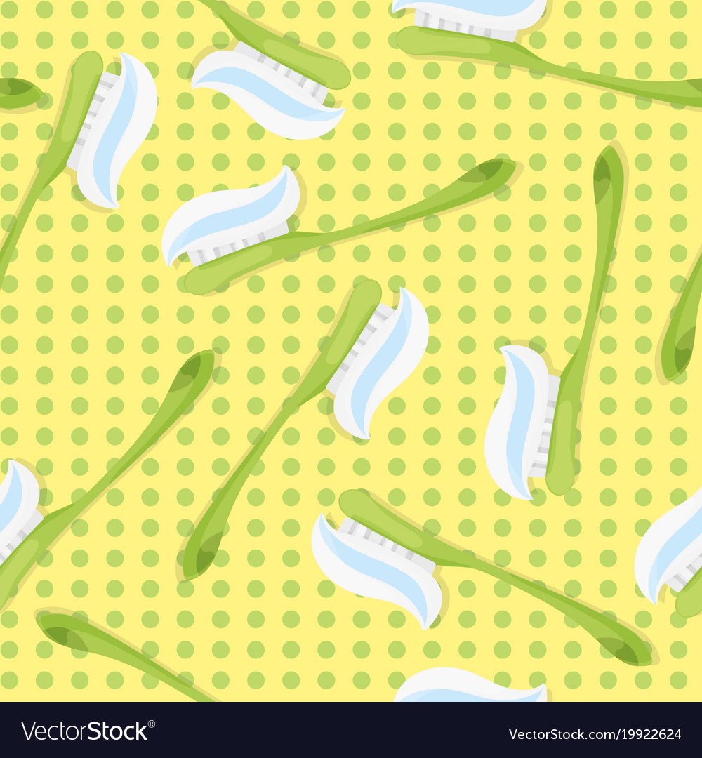 Toothbrush with toothpaste pattern repeat seamless