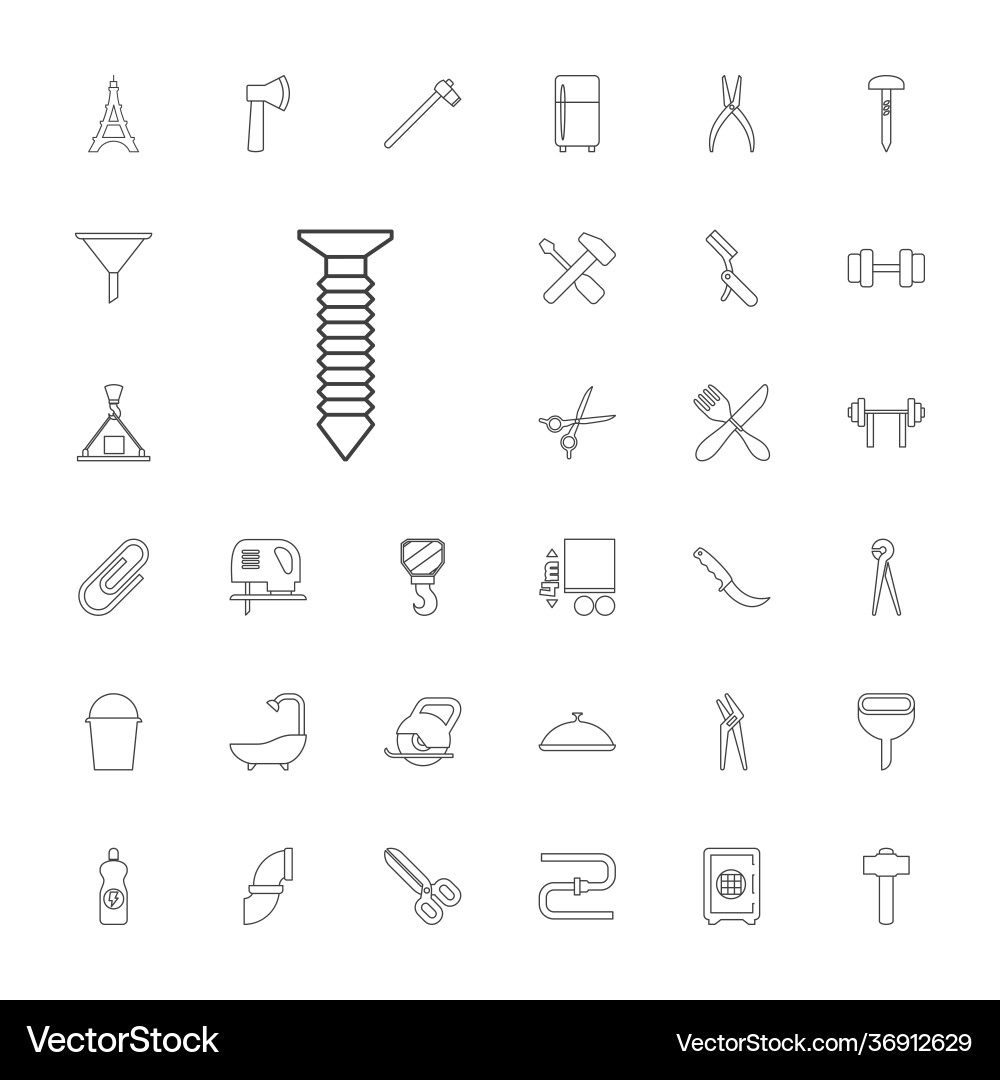 33 steel icons Royalty Free Vector Image - VectorStock