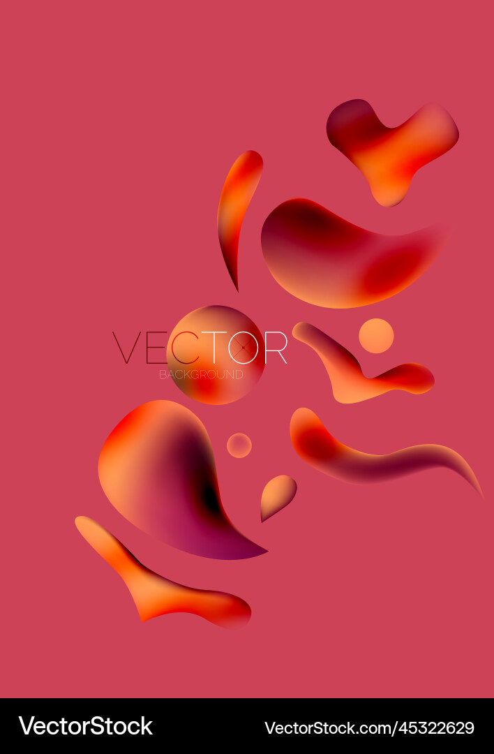 Fluid water drop shape composition abstract Vector Image