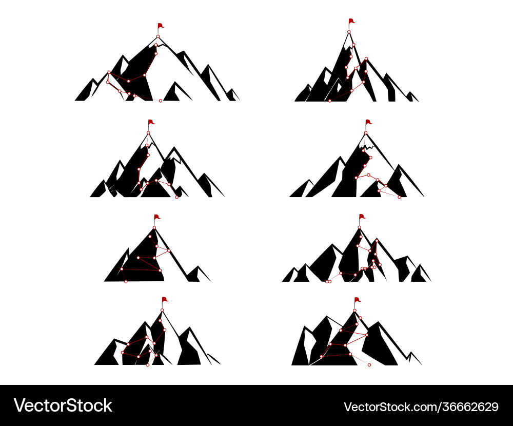 Mountain path Royalty Free Vector Image - VectorStock