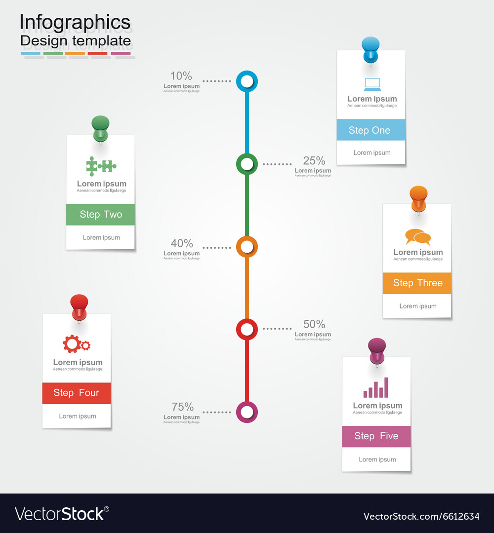 Infographic report template Royalty Free Vector Image