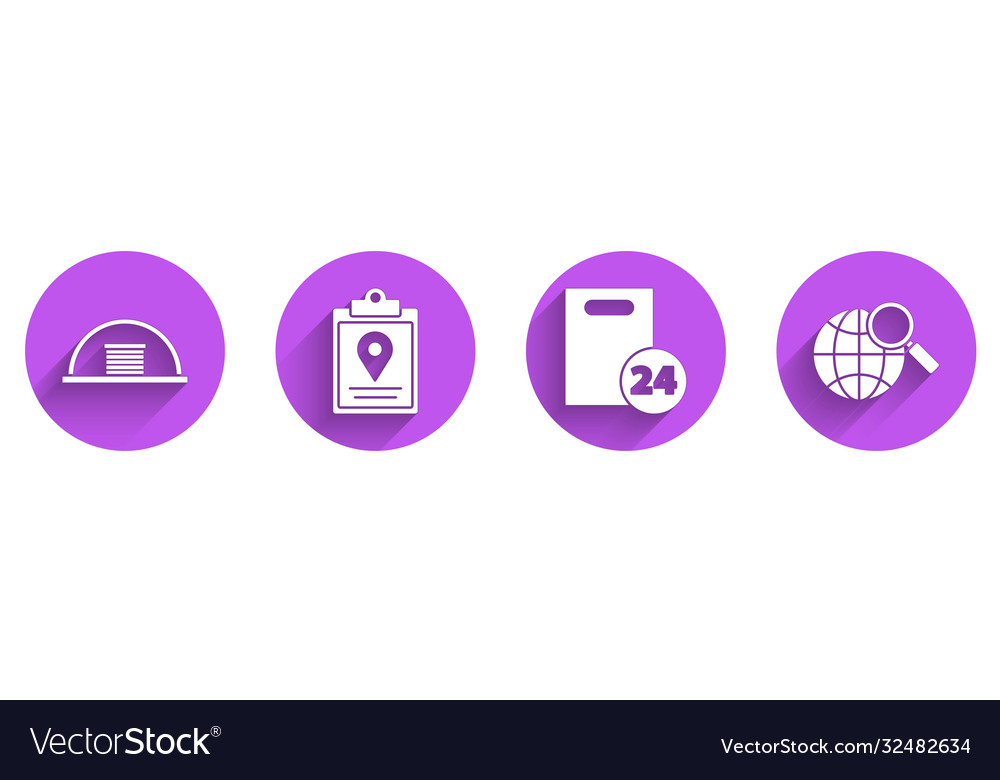 Set hangar document tracking marker system Vector Image
