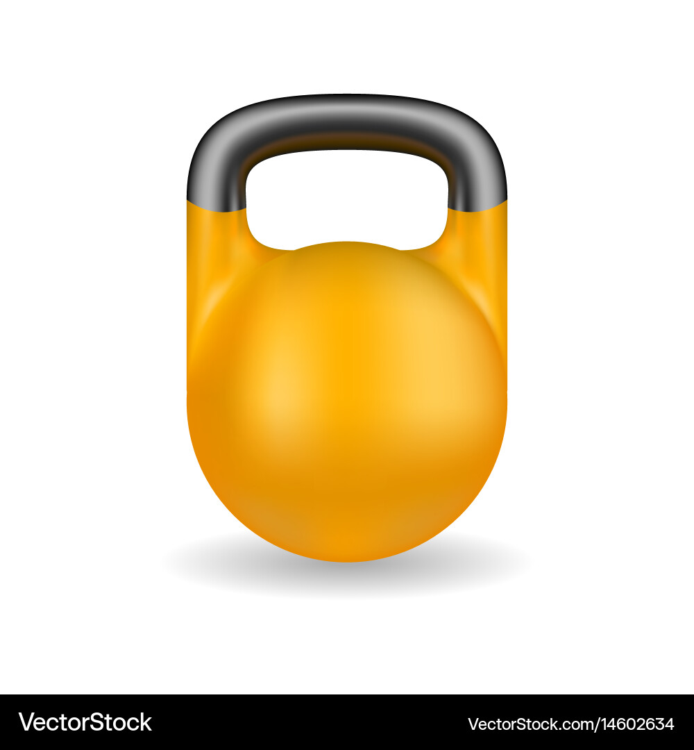 Yellow weight isolated in white background Vector Image
