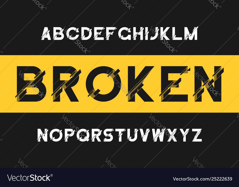 Bold font Royalty Free Vector Image - VectorStock
