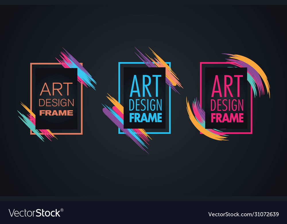 Frame for text modern art graphics Royalty Free Vector Image