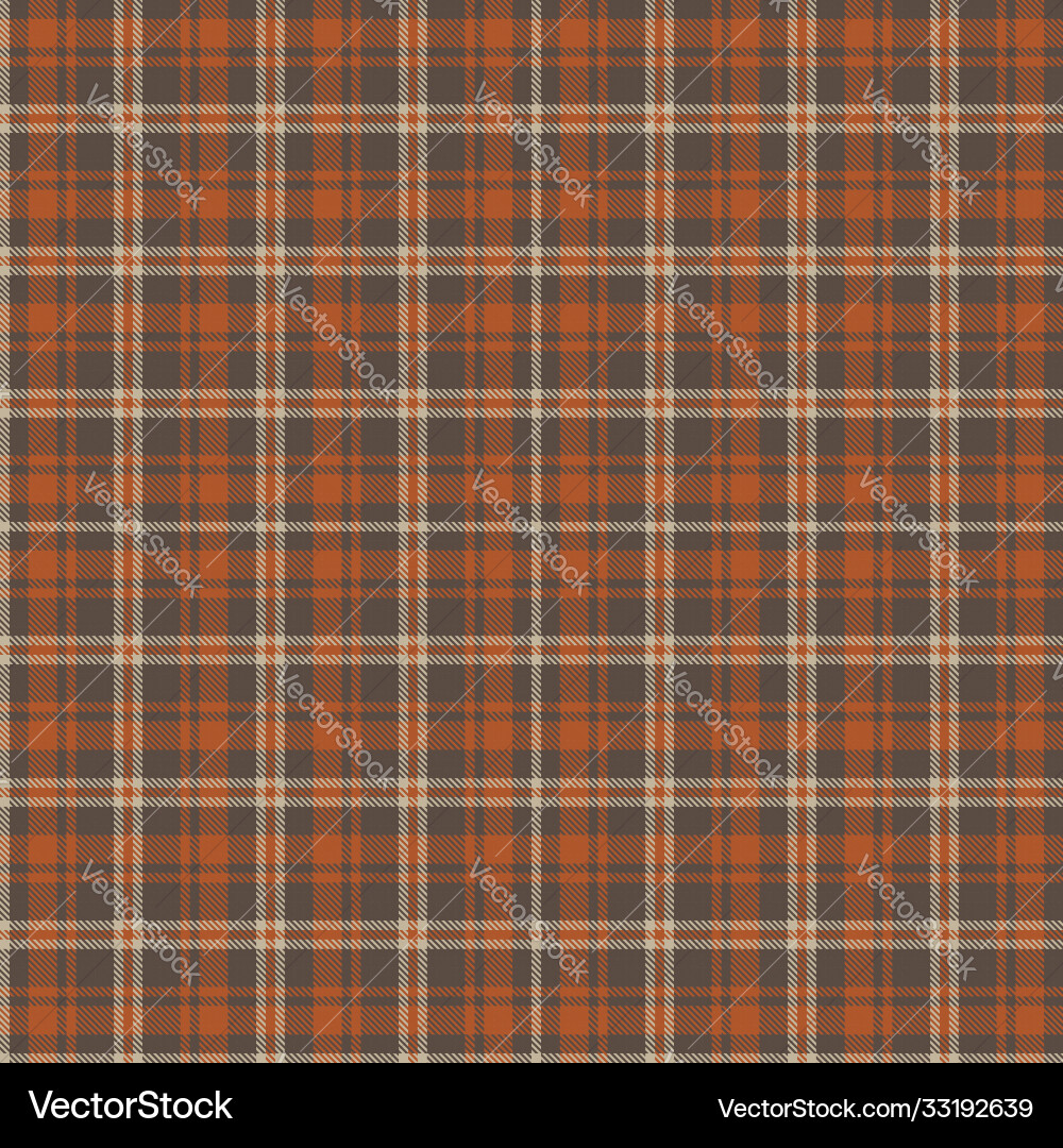 Orange plaid tartan checkered seamless pattern Vector Image