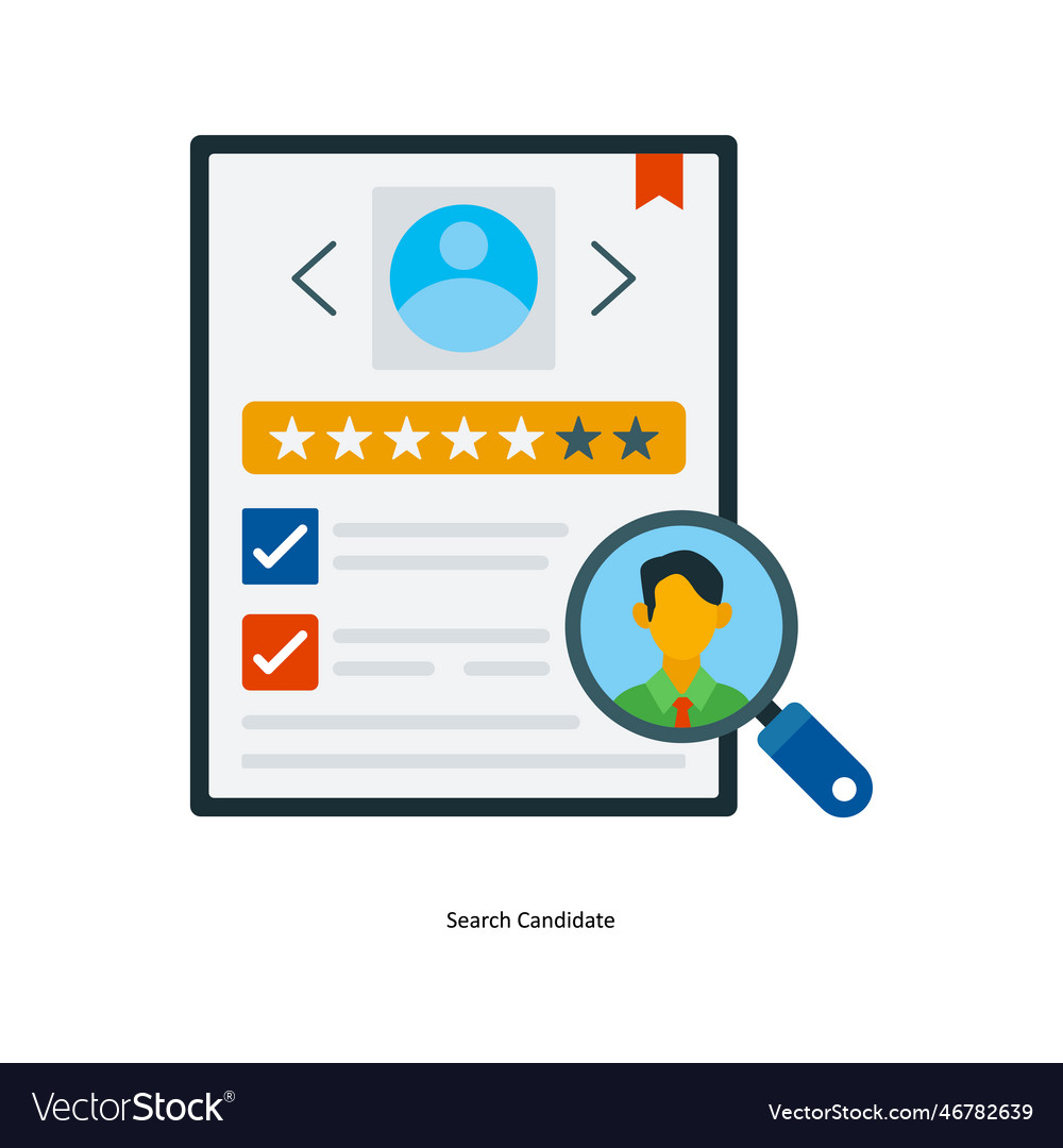 Search candidate fill outline icons simple Vector Image Search candidate fill outline icons simple Vector Image