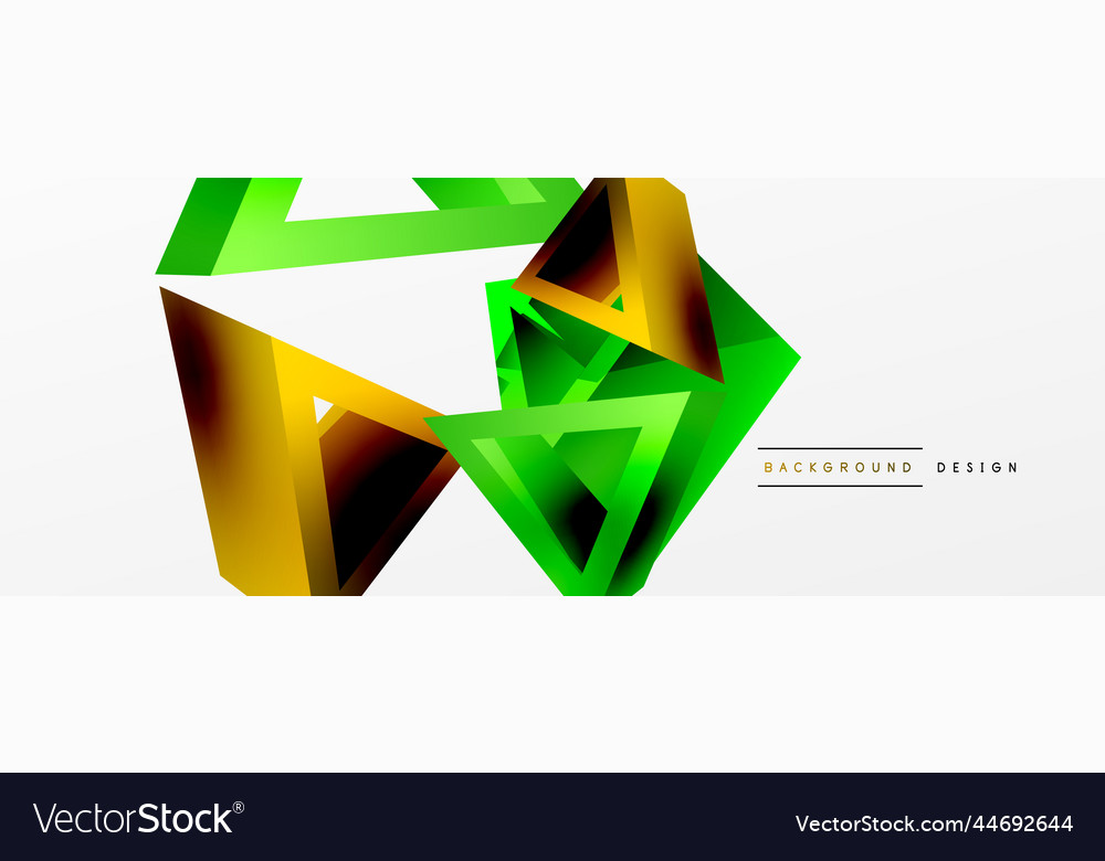 3d triangle abstract background basic shape Vector Image