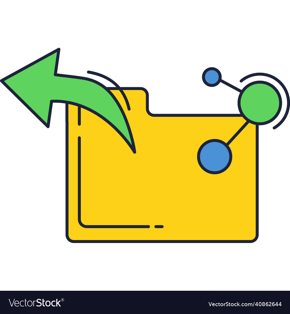 File sharing icon data document folder Royalty Free Vector