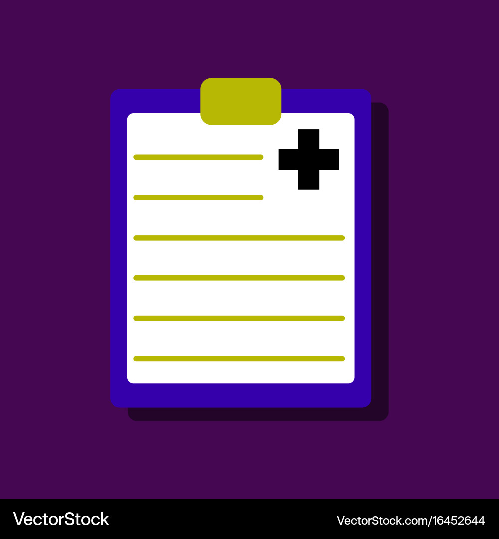 Flat icon design collection medical board Vector Image