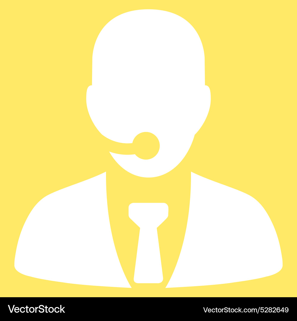 Call center operator icon from business bicolor Vector Image