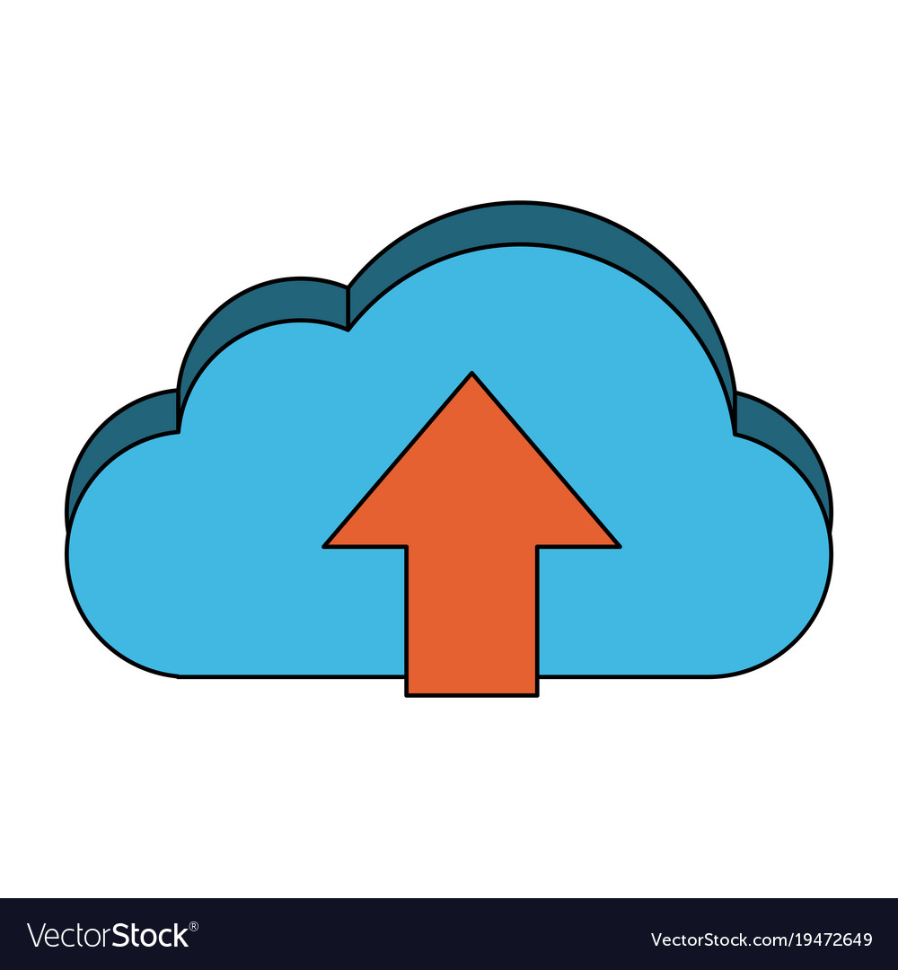 Cloud computing technology symbol Royalty Free Vector Image