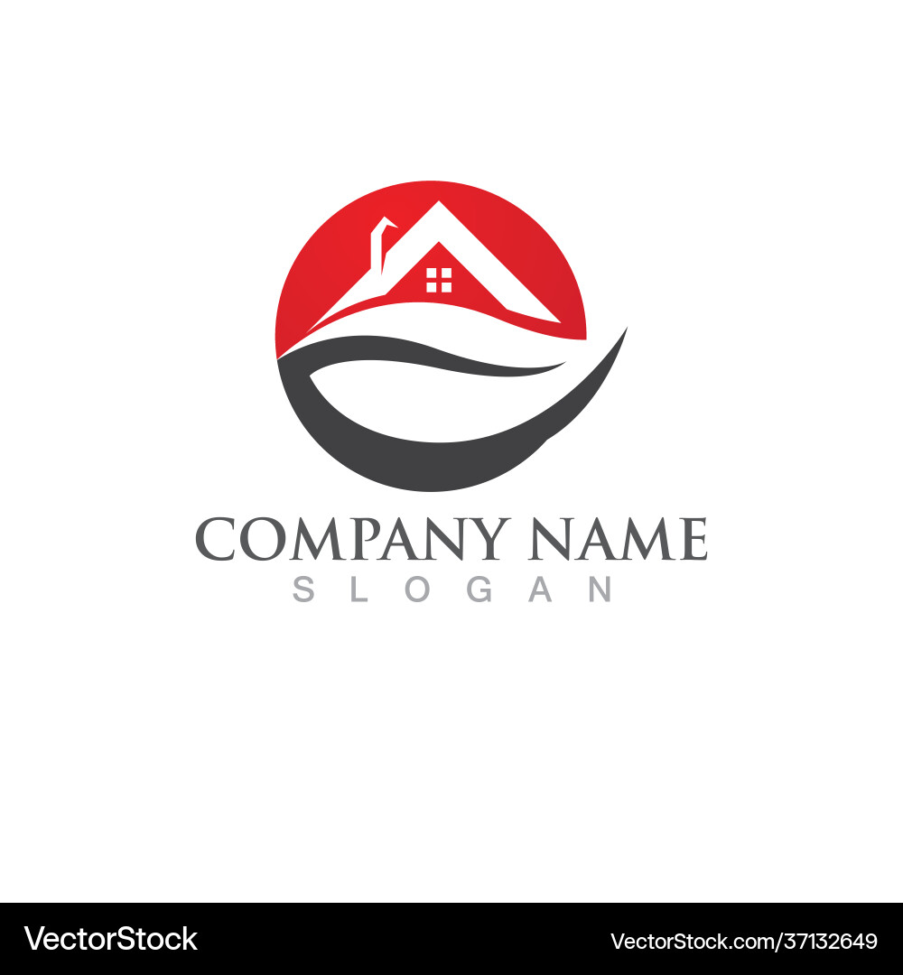 Home and house property construction logo Vector Image