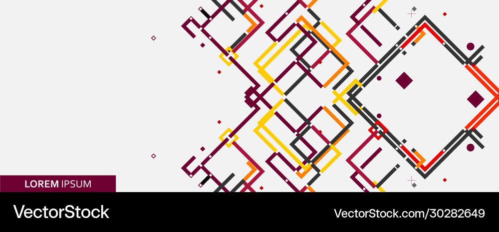 Line square circle elements style Royalty Free Vector Image