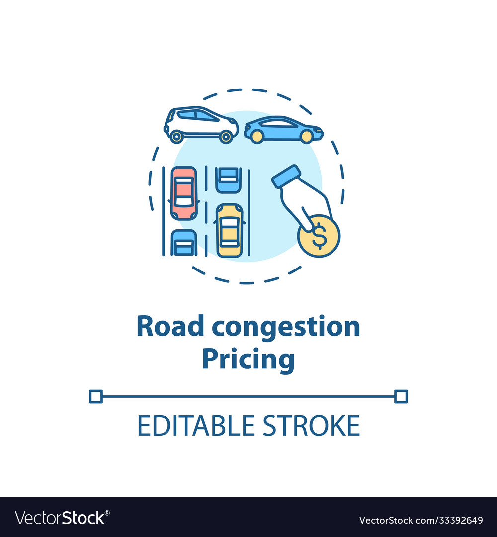 Road congestion pricing concept icon Royalty Free Vector Road congestion pricing concept icon Royalty Free Vector