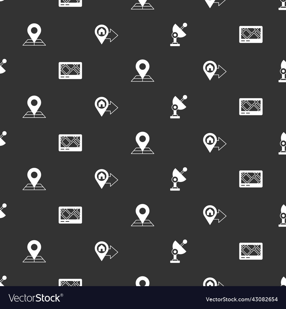Set radar gps device with map folded location Vector Image Set radar gps device with map folded location Vector Image