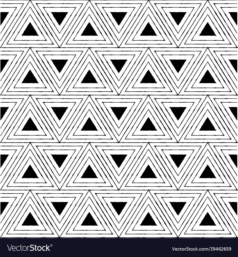 Black triangle seamless pattern Royalty Free Vector Image