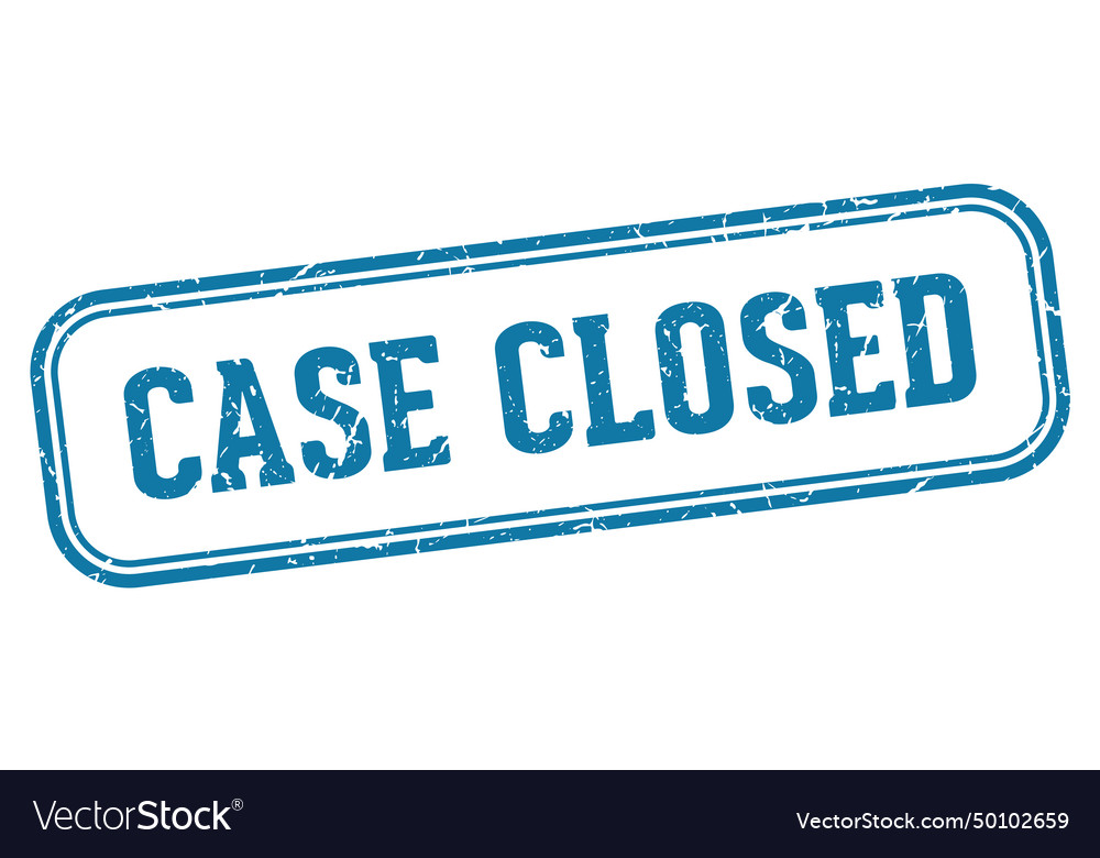 Case closed stamp rectangular Royalty Free Vector Image Case closed stamp rectangular Royalty Free Vector Image