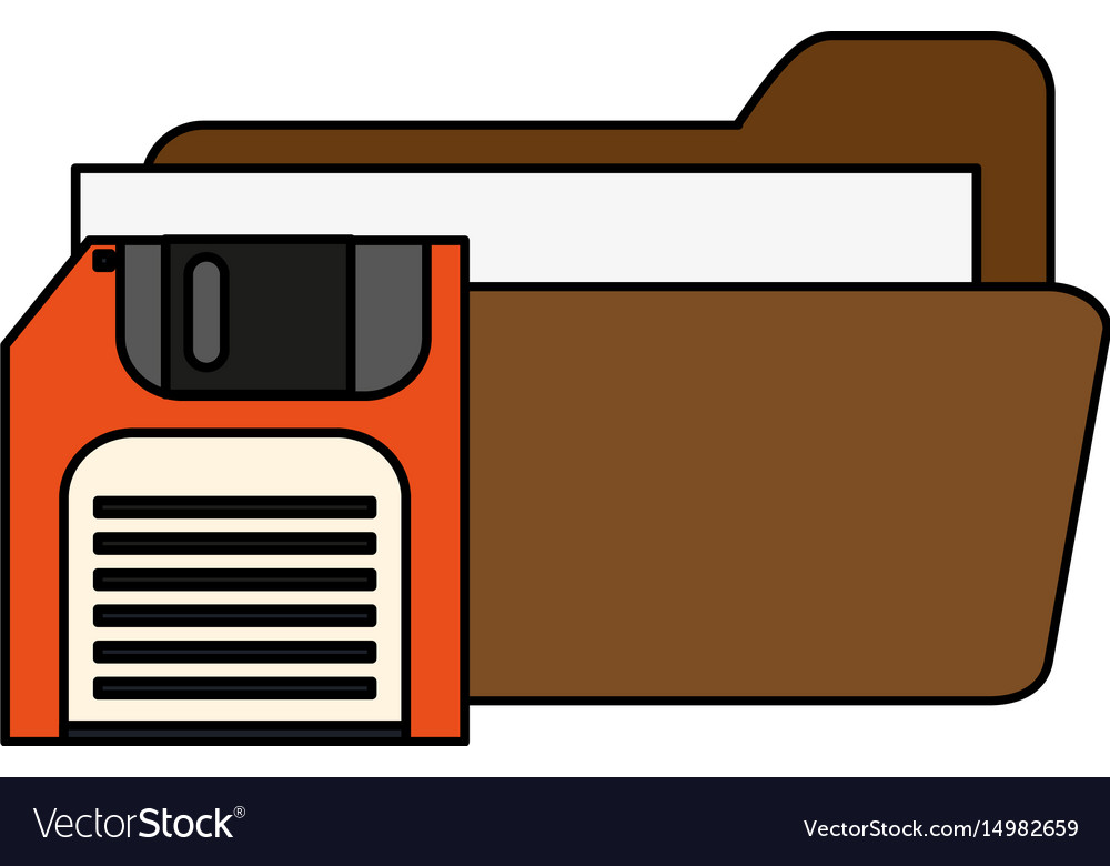 Floppy disk folder Royalty Free Vector Image - VectorStock