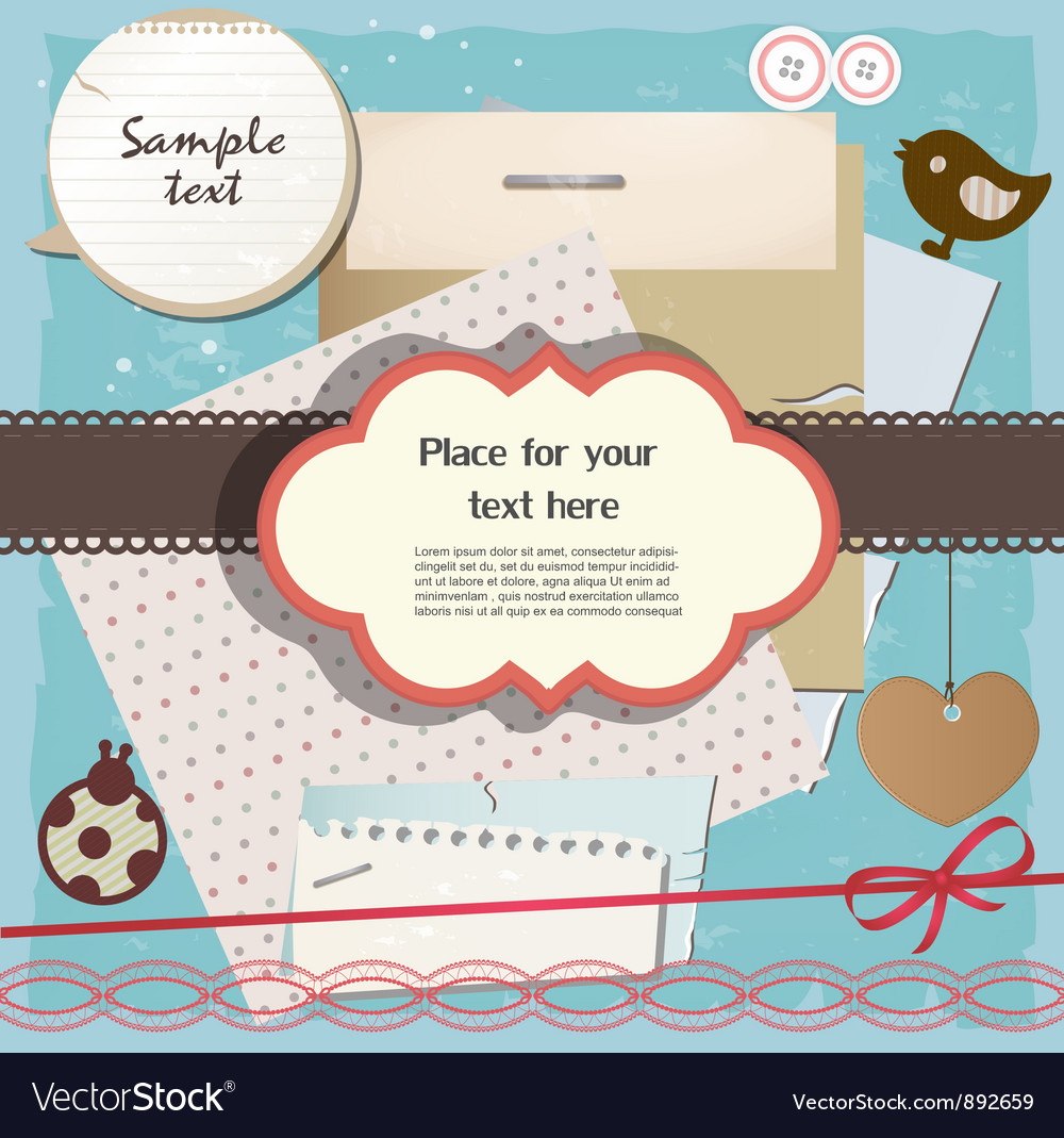 Scrapbook elements Royalty Free Vector Image - VectorStock