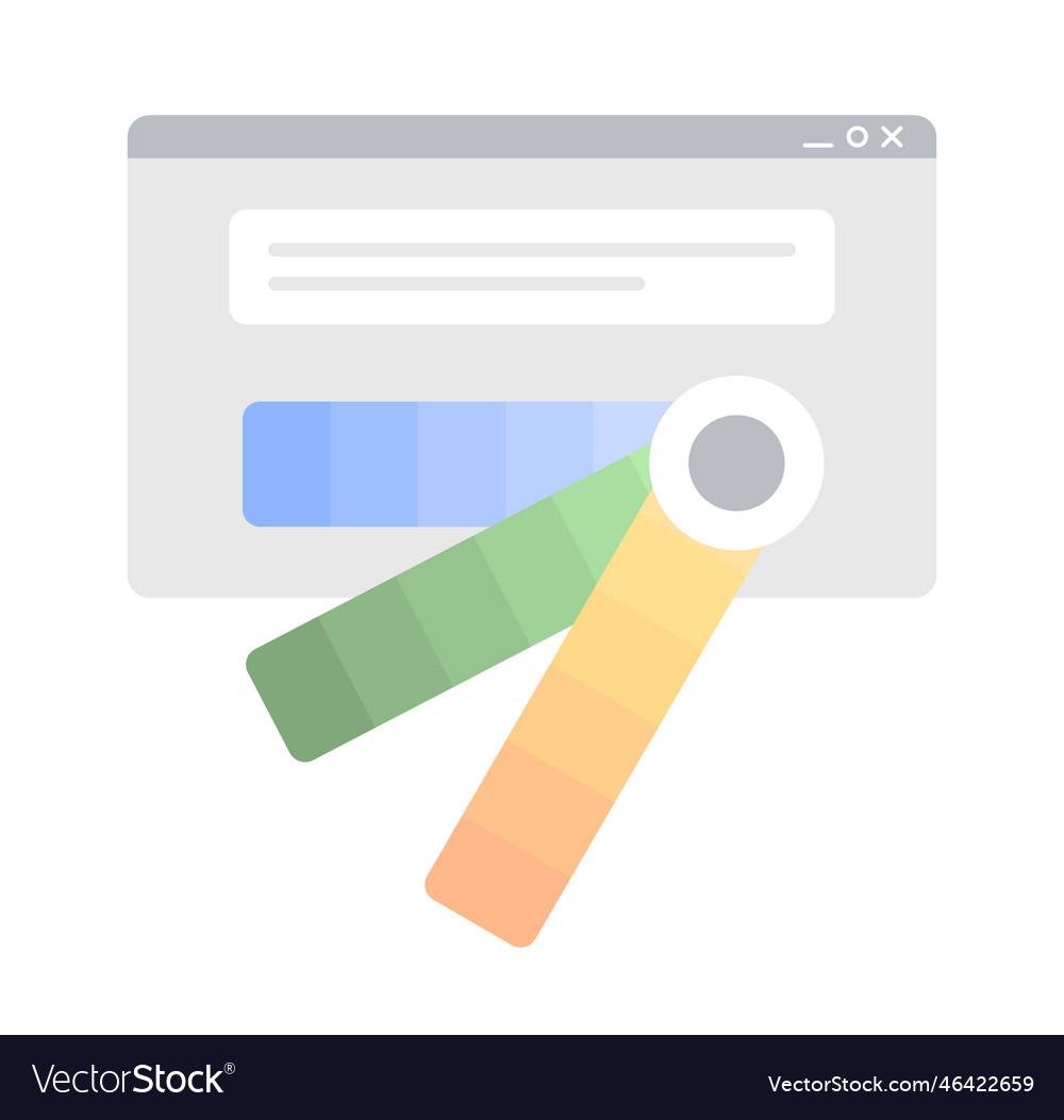 Switching website design color scheme semi flat Vector Image Switching website design color scheme semi flat Vector Image