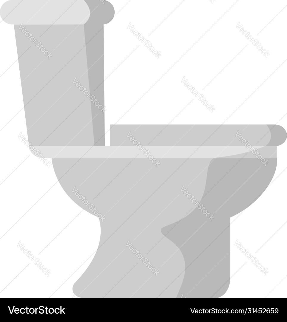 Toilet seat on white background Royalty Free Vector Image
