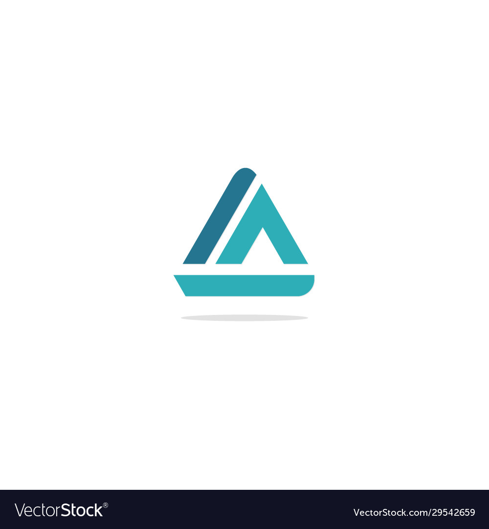 Triangle shape colored logo Royalty Free Vector Image