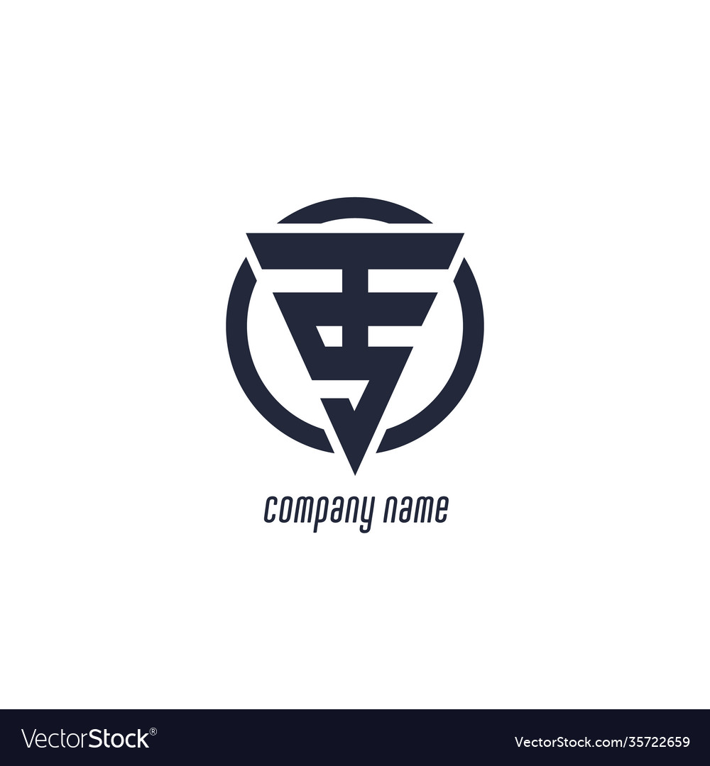 Ts monogram logo minimalist initials Royalty Free Vector