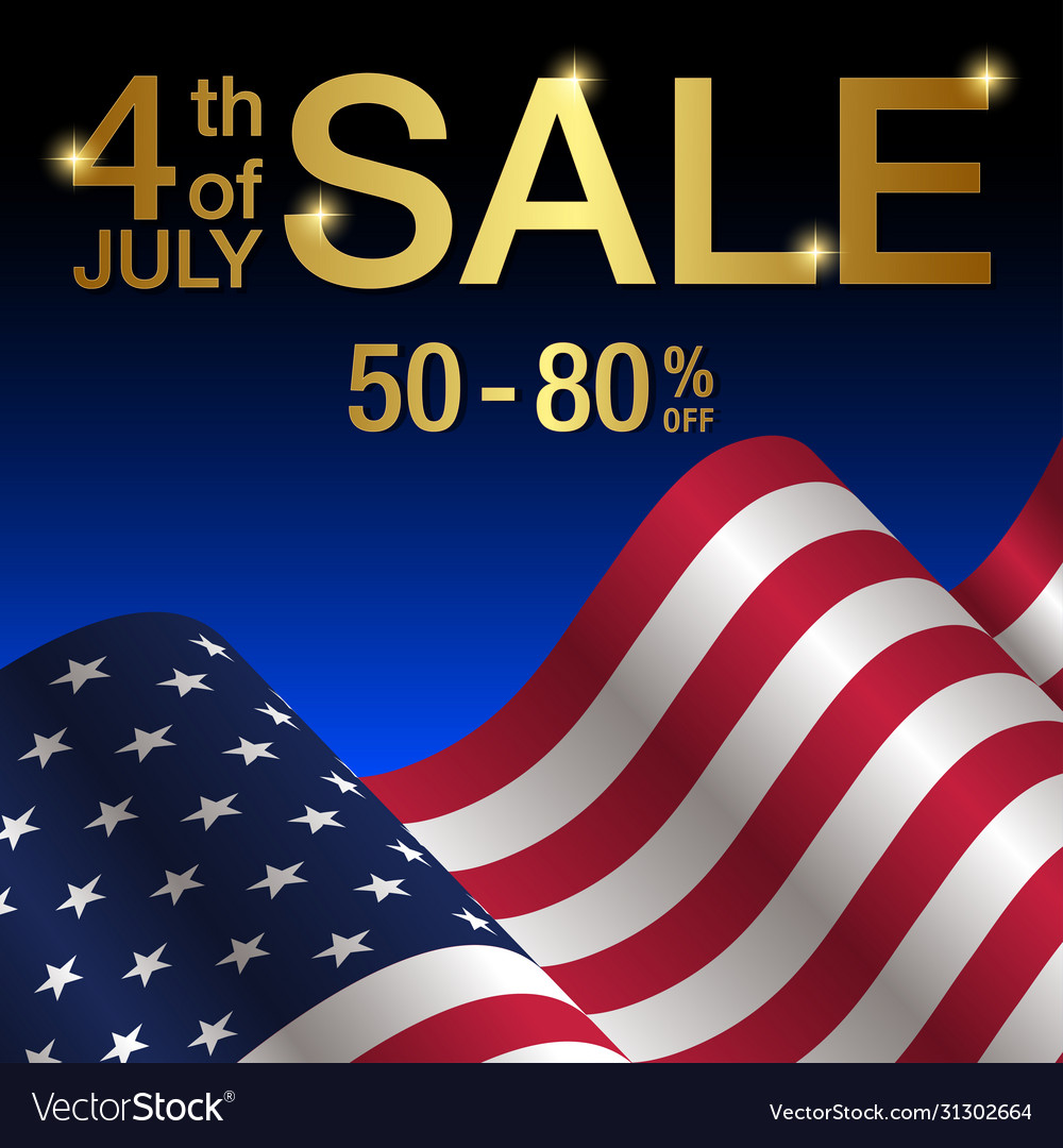 4th july sale banner image Royalty Free Vector Image 4th july sale banner image Royalty Free Vector Image